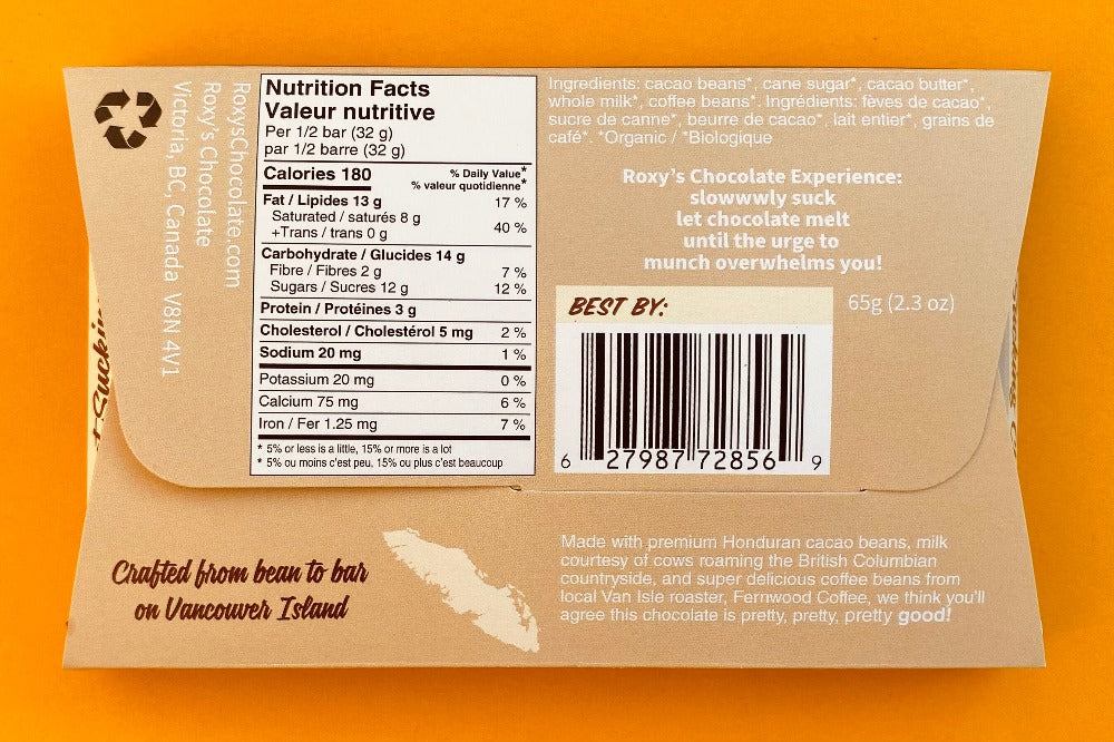 Roxy's Mokaccino Chocolate Bar | Roxy's Chocolate