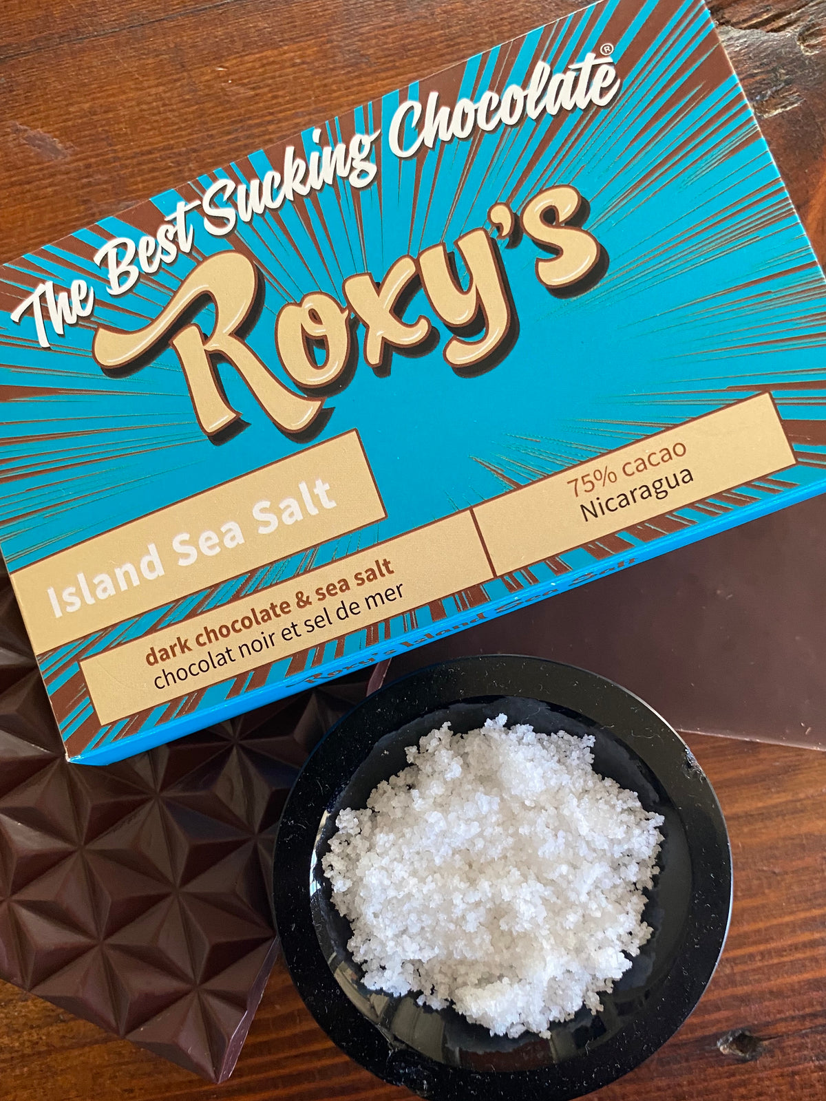 Roxy's Island Sea Salt Chocolate Bar | Roxy's Chocolate